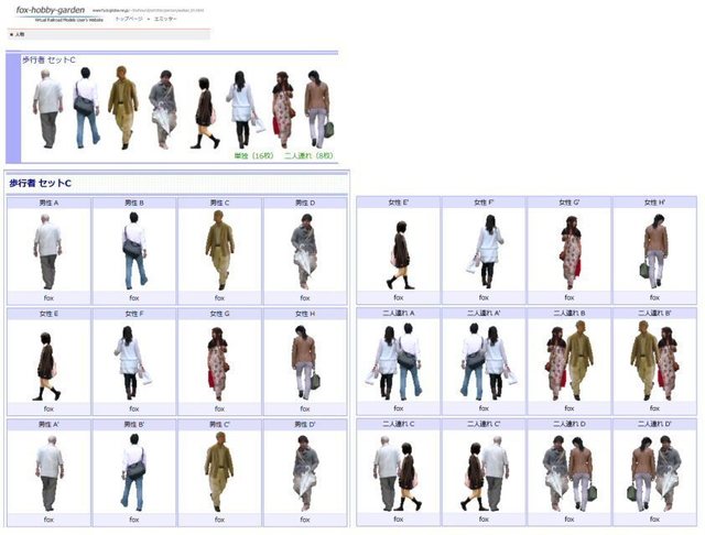 VRM5パッケージ版マイカタログより40 人形部品: 鉄道模型シミュレータ―5で一人遊びだ。