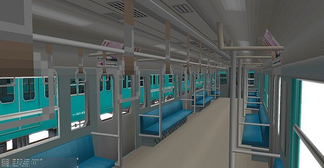 VRM5版103系から画像紹介6: 鉄道模型シミュレータ―5で一人遊びだ。