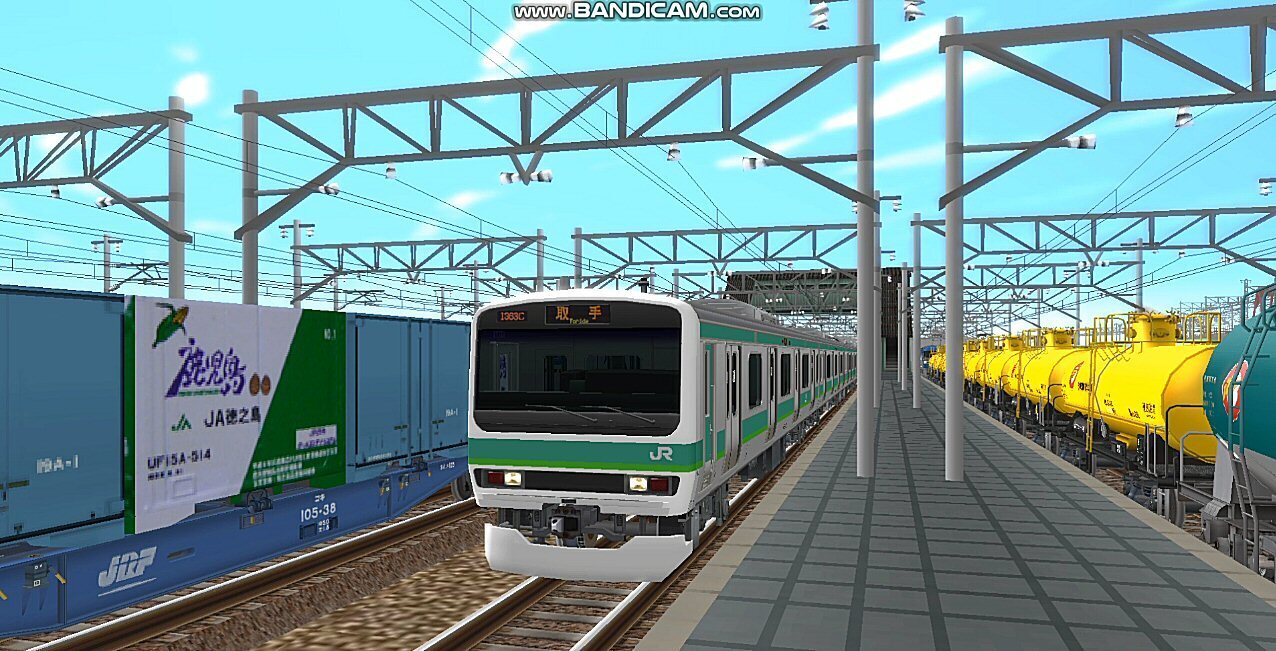 VRM5版 E231系エメラルド帯常磐線から: 鉄道模型シミュレータ―5で一人遊びだ。