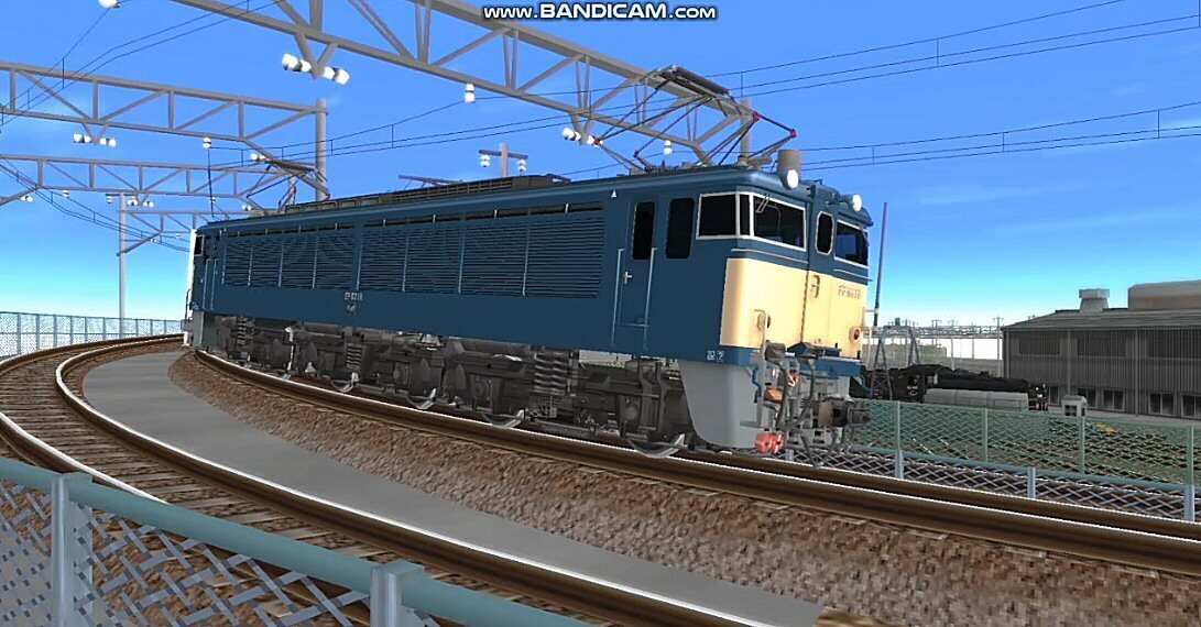 VRM5版EF63-18C`アンテナ付電気機関車から: 鉄道模型シミュレータ―5で一人遊びだ。