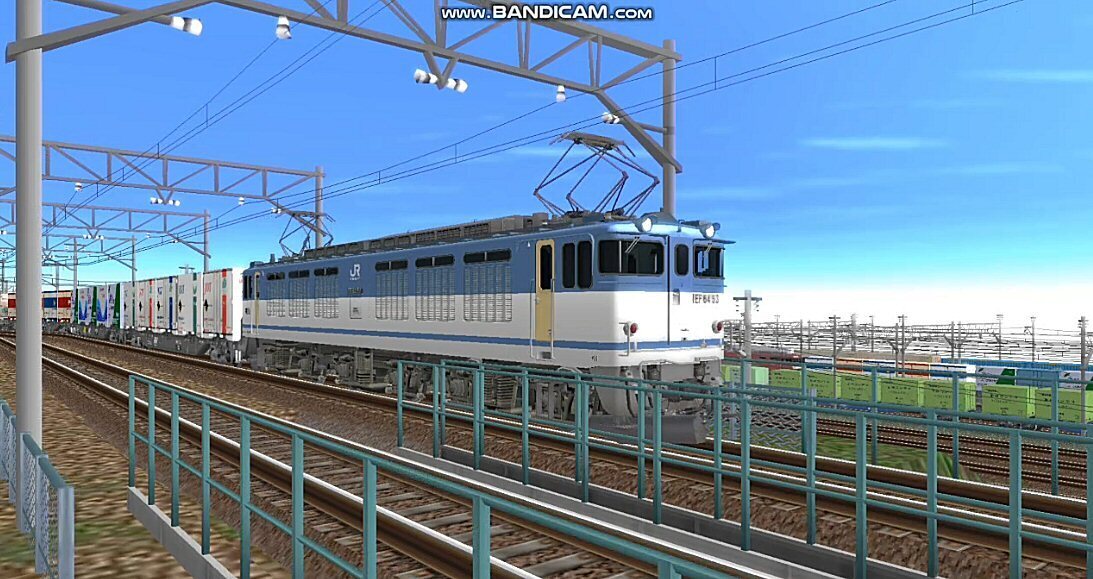 VRM5版EF64 53電気機関車JR貨物更新色から: 鉄道模型シミュレータ―5で一人遊びだ。