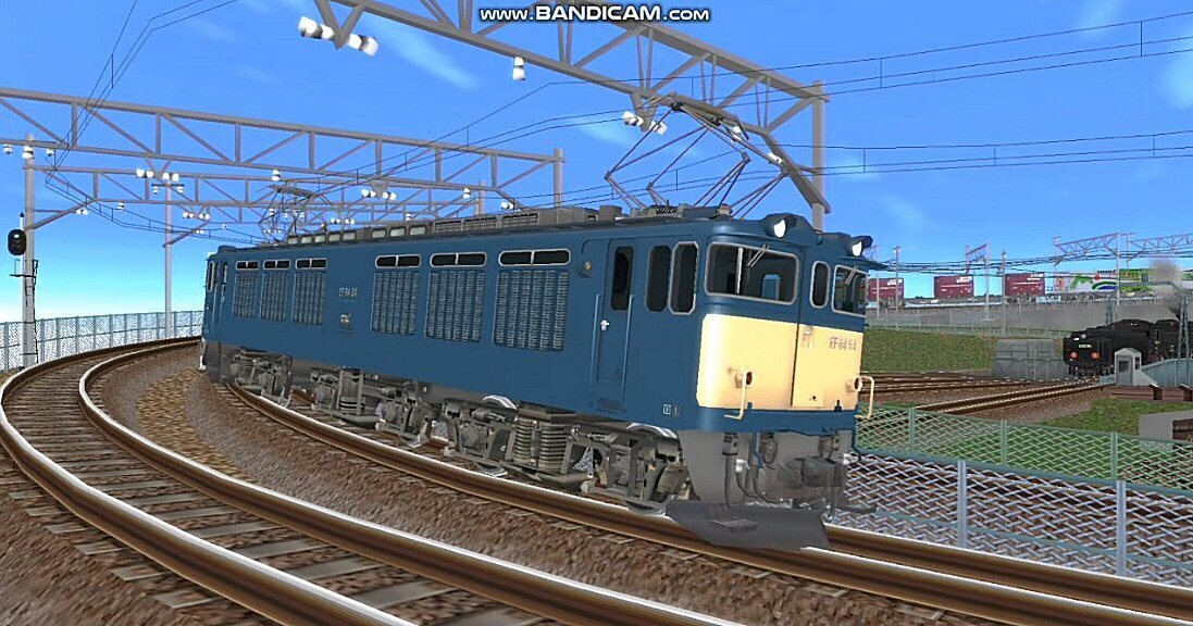 VRM5版EF64-54電気機関車(国鉄）から: 鉄道模型シミュレータ―5で一人遊びだ。