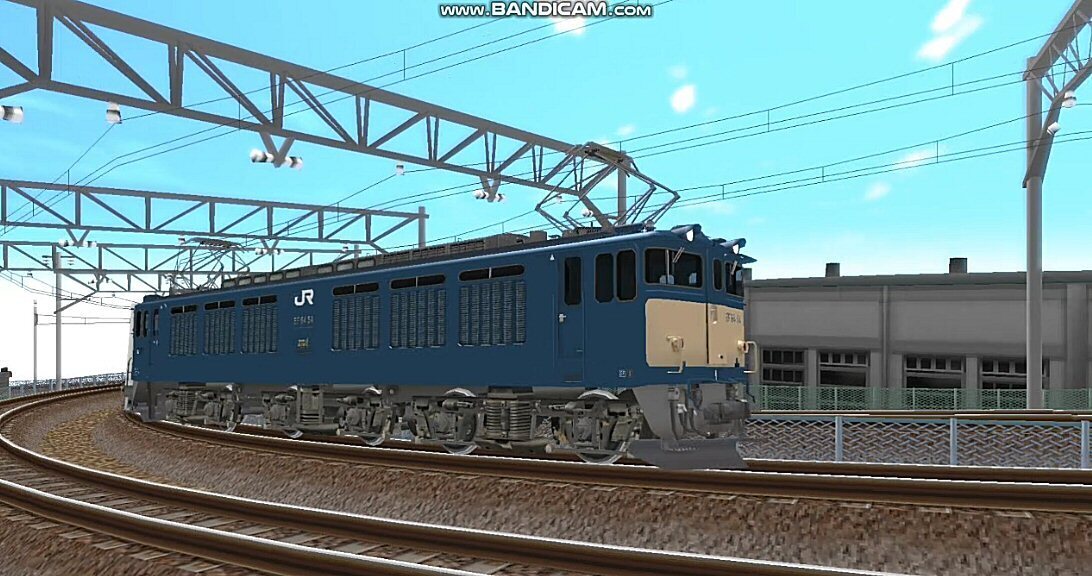VRM5版EF64-54電気機関車(JR）から: 鉄道模型シミュレータ―5で一人遊びだ。