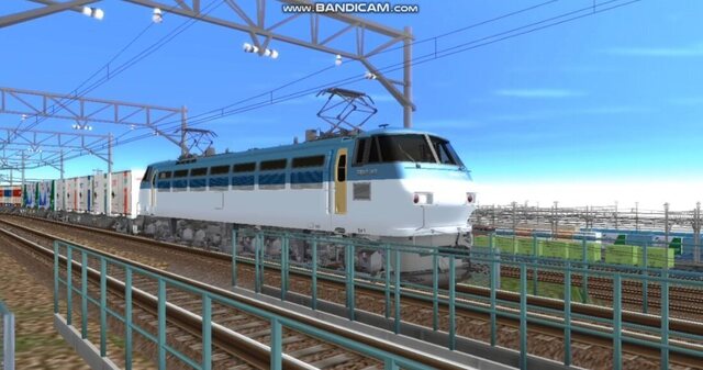 VRM5版EF66-102-100番1次車電気機関車から: 鉄道模型シミュレータ―5で一人遊びだ。