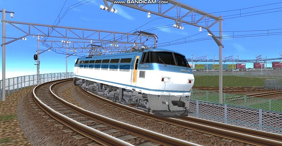 VRM5版EF66-128-100番2次車電気機関車から: 鉄道模型シミュレータ―5で一人遊びだ。