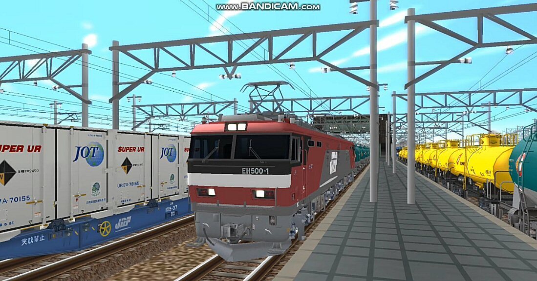 VRM5版EH500-1電気機関車（登場時）466から: 鉄道模型シミュレータ―5で一人遊びだ。